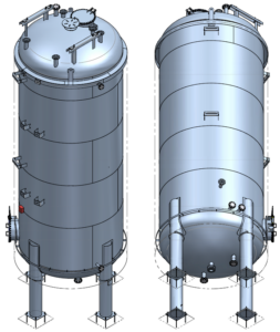 50 m3 Stainless steel caustic soda storage tank for ATM | Gpi Tanks